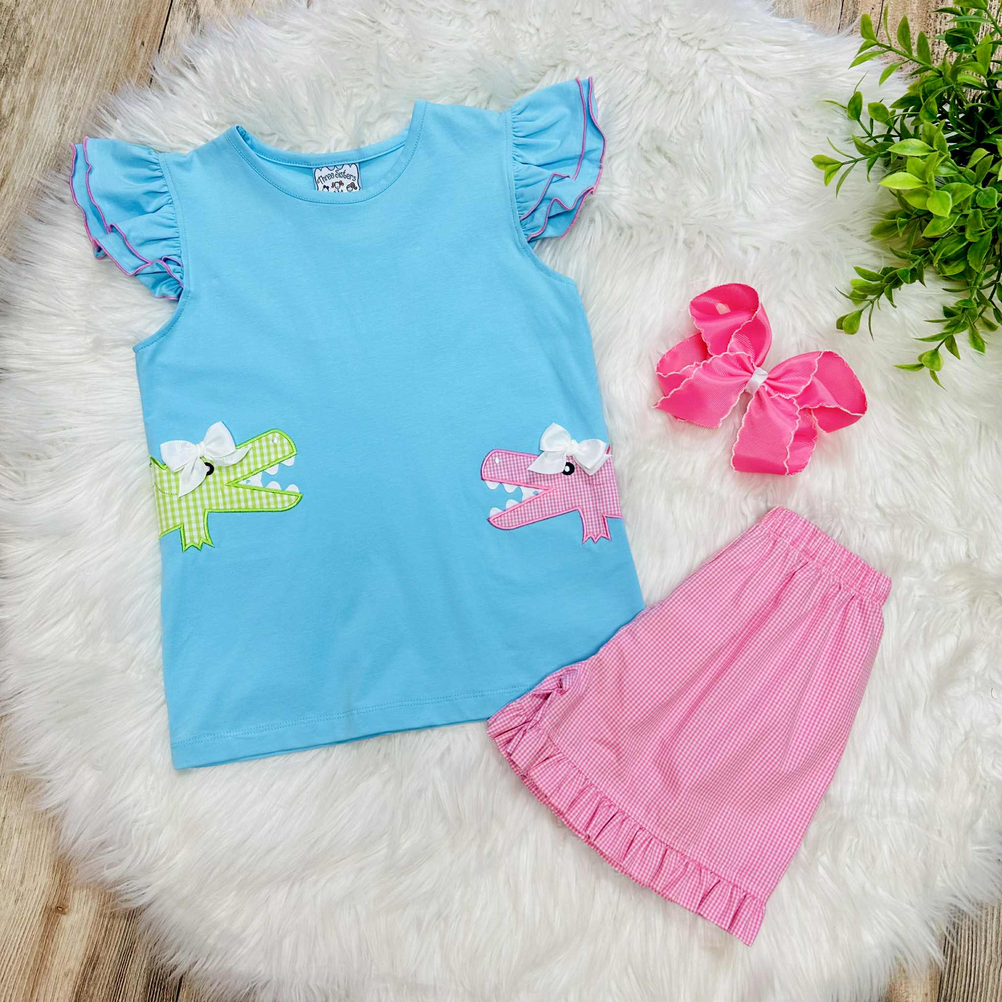Girls Millie Jay Crocodile Short Outfit – Mini Mee Boutique